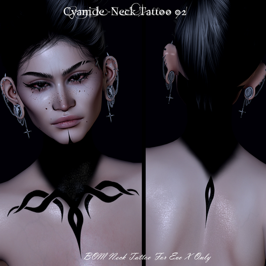 Second Life Marketplace - ! Cyanide - Neck Tattoo 02